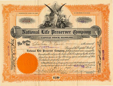 National Life Preserver Company (Originally sold during WWI to protect ...