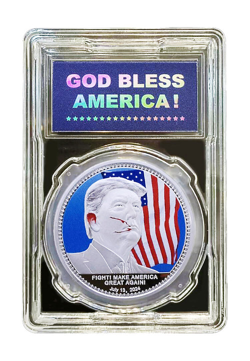 USA 2024 Donald Trump Assassination Attempt Silver Plated Shooting ...