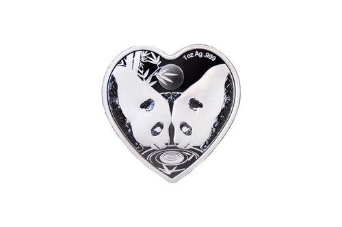 China 2017 Panda 1 oz Silver Commemorative - Valentin Heart Shape Series
