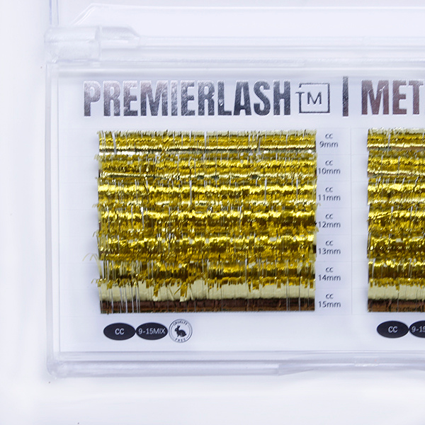 Gold Metallic Lash Extensions | Gold Tinsel Lashes | PremierLash