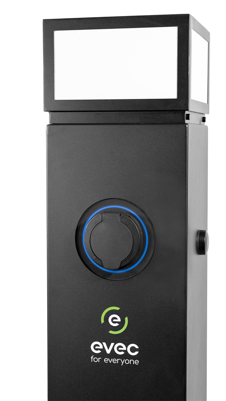 22kW Single Socket Pedestal EV Charger - EVEC Ltd