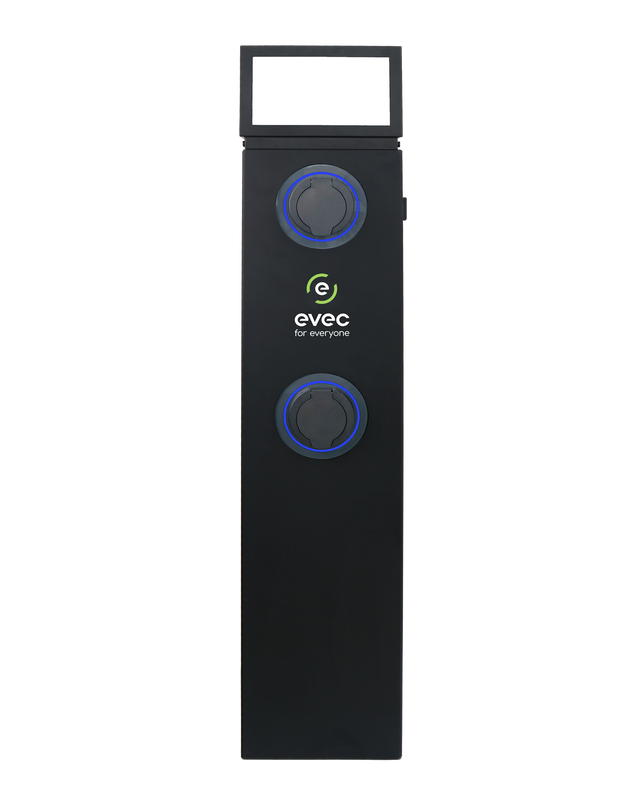 22kW Dual Socket Pedestal EV Charger, Type 1 & Type 2, Three Phase ...