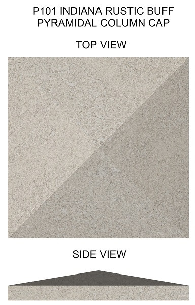 Pyramidal Column Cap; natural stone, limestone, bluestone, sandstone ...