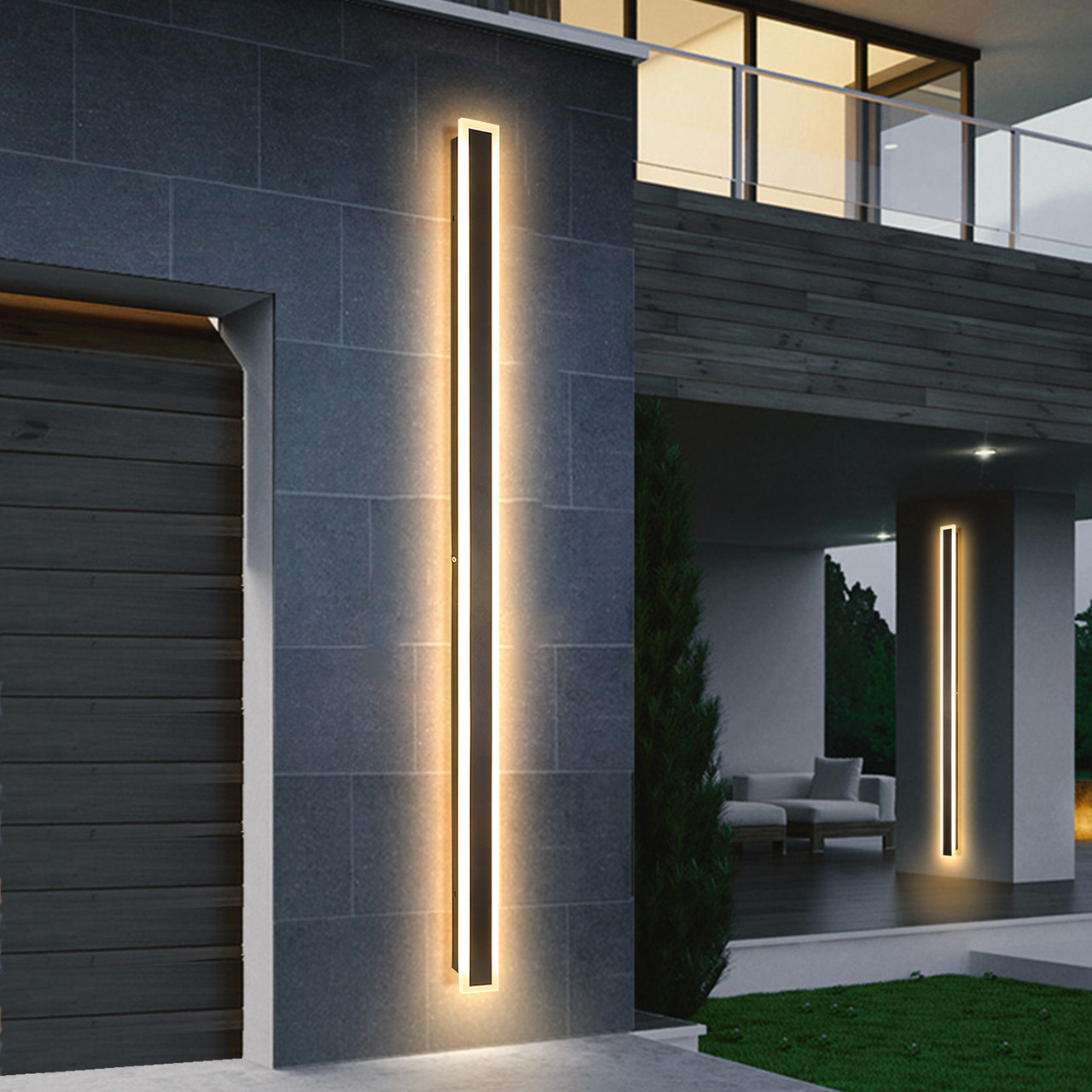 Modern Outdoor Wall Sconce LED Dimmable Outdoor Wall Lights IP65 ...