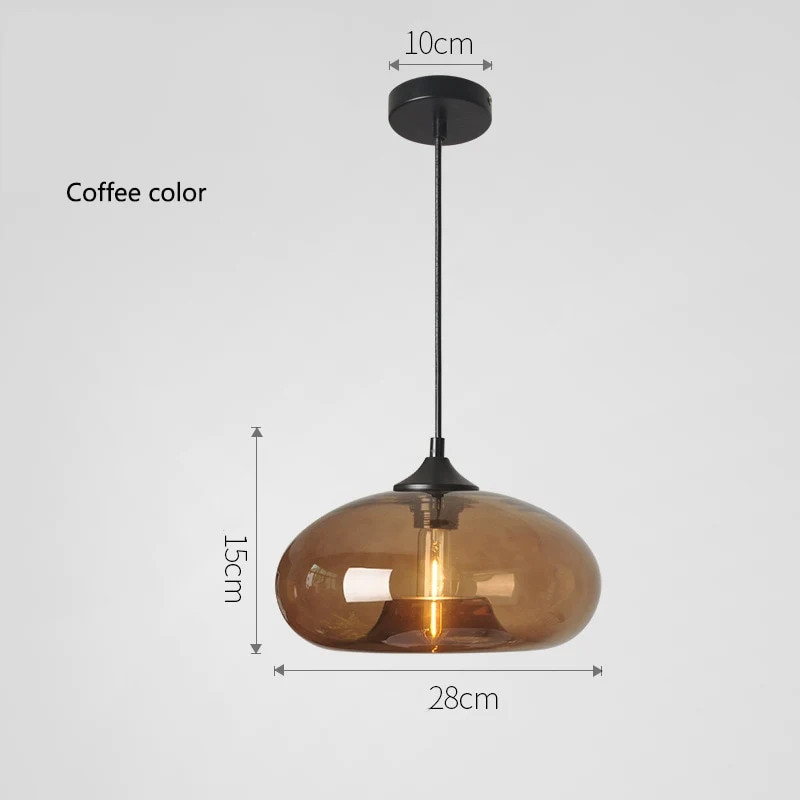 Modern 6 Color Glass Ball Pendant Lamp | Akari Lanterns