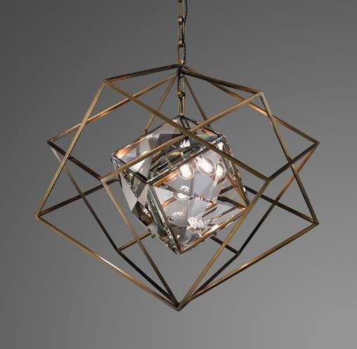 Rubik's Cube Crystal Pendant Light