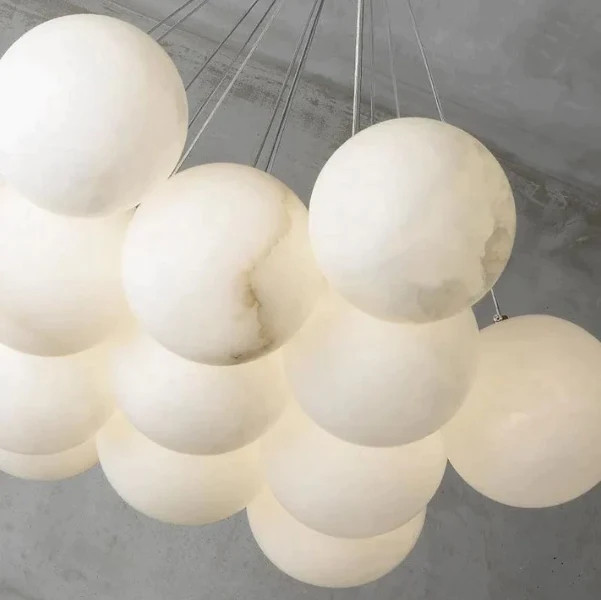 Alabaster Globe Ceiling Pendant Light