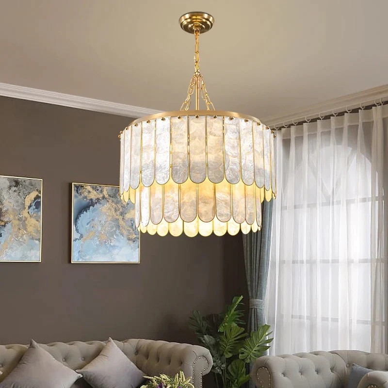 Akari Capiz Shell Ceiling Light Fixture
