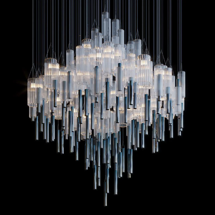Bold and Unique Design Chandelier LED Glass Tubes
