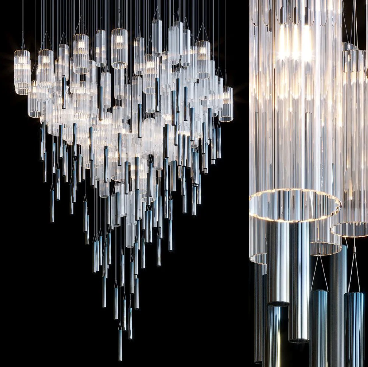 Bold and Unique Design Chandelier LED Glass Tubes