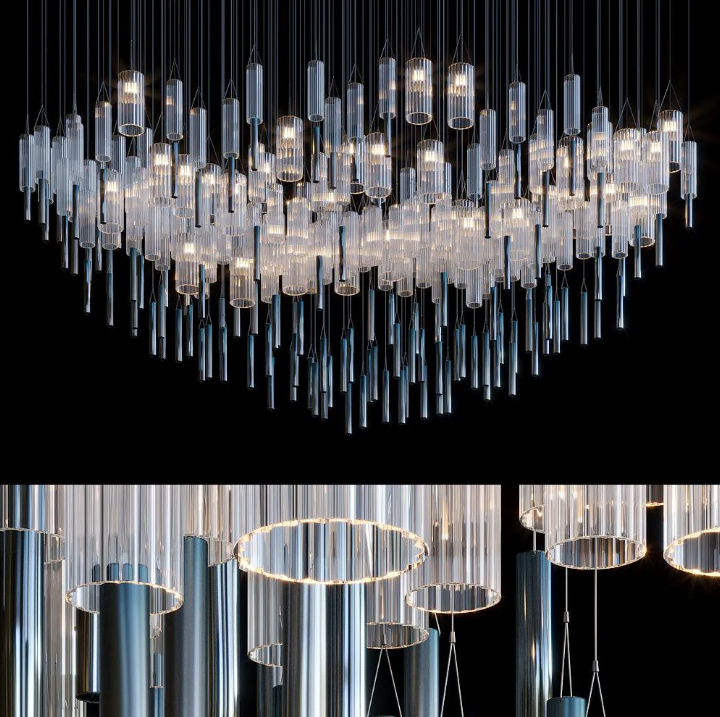 Bold and Unique Design Chandelier LED Glass Tubes