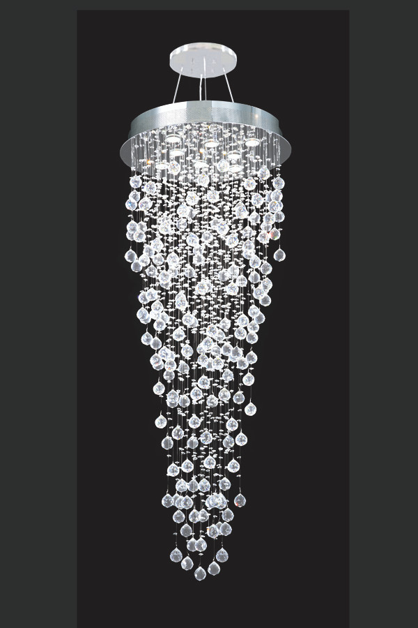 James R. Moder Crystal Rain Entry Chandelier