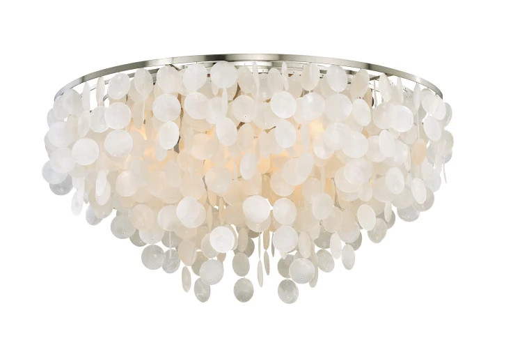 Akari Capiz Shell Coastal Ceiling Light Fixture