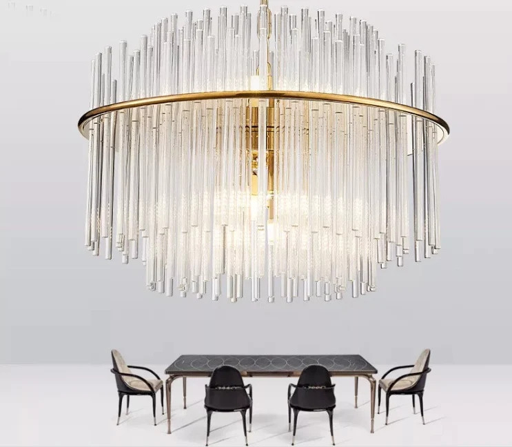 Modern Large Luxury Round Ring LED Crystal Chandelier