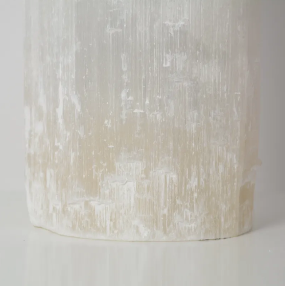 Natural Selenite Column Table Lamp