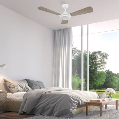 BRISA 52 inch 3-Blade Smart Ceiling Fan with LED Light & Remote Control ...