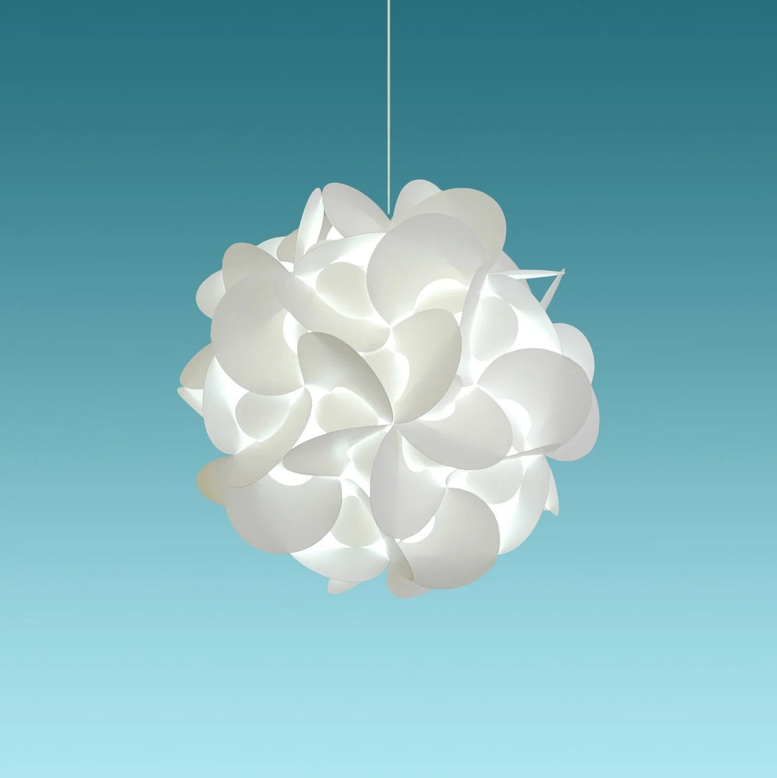Medium Squares Pendant Light - Cool white glow