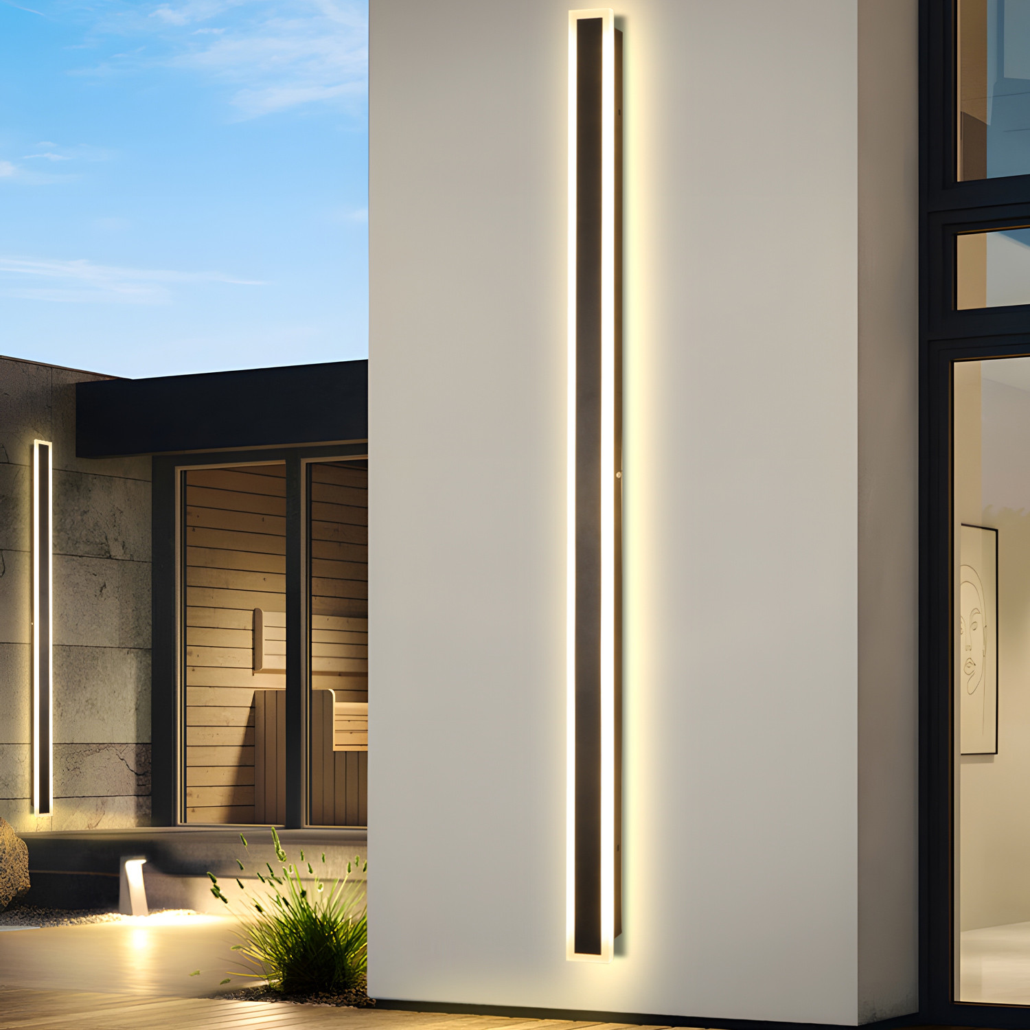 Modern Outdoor Wall Sconce LED Dimmable Outdoor Wall Lights IP65 ...