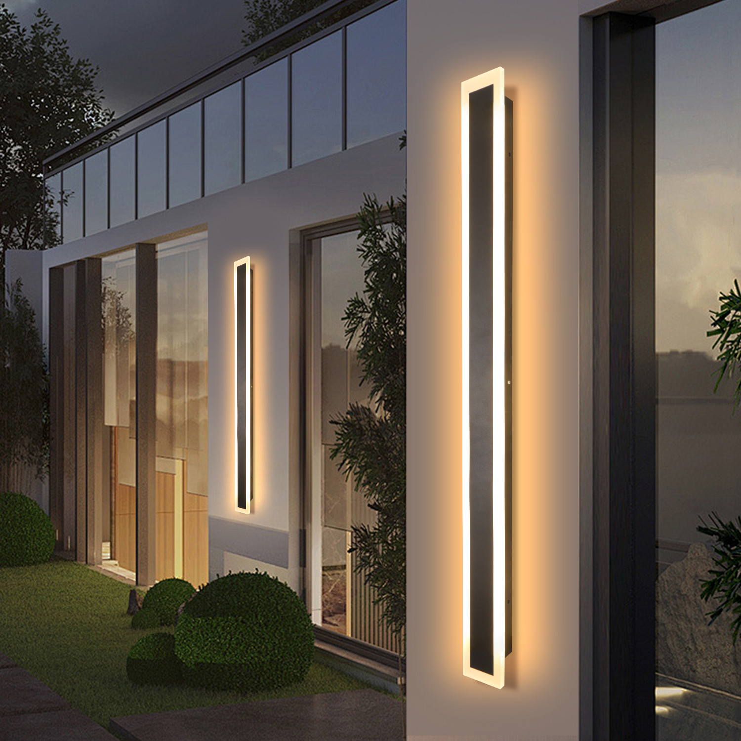 Modern Outdoor Wall Sconce LED Dimmable Outdoor Wall Lights IP65 ...