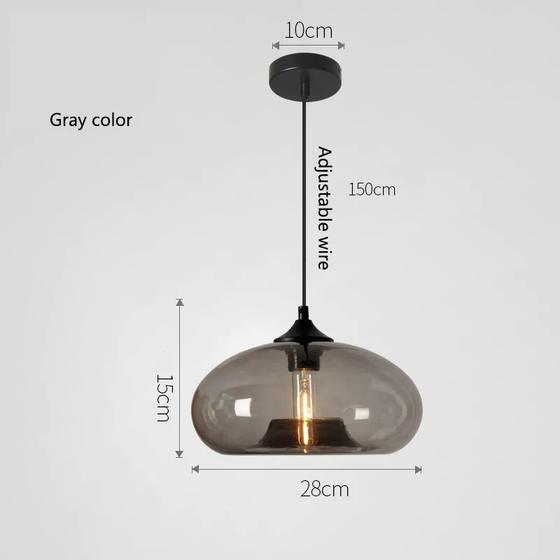 Modern 6 Color Glass Ball Pendant Lamp | Akari Lanterns