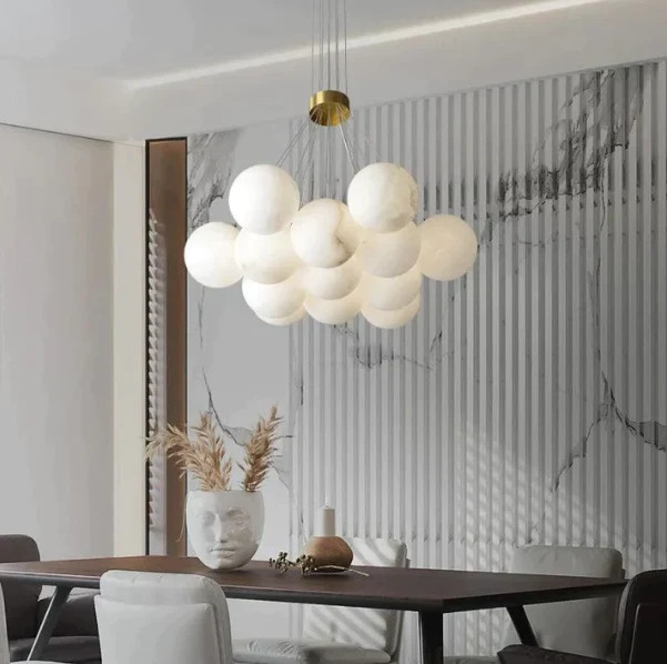 Alabaster Globe Ceiling Pendant Light