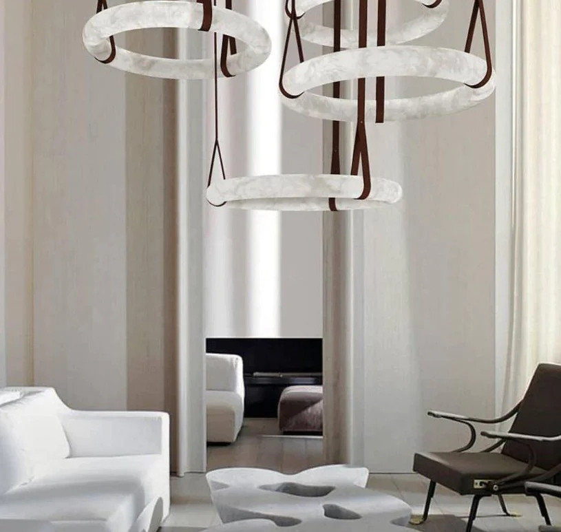 Alabaster Ring Pendant Light