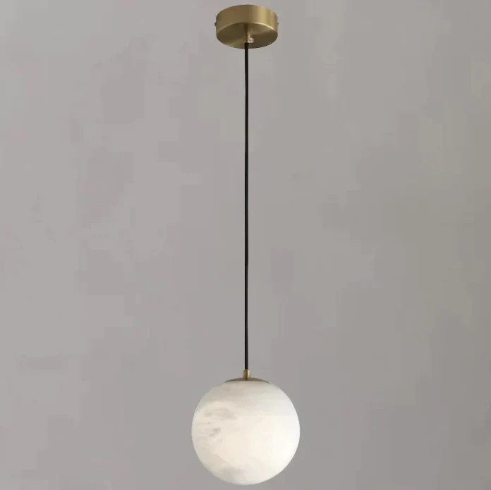 Alabaster Globe Ceiling Pendant Light