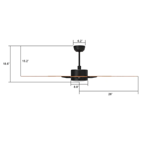 APPLETON 56 inch 5-Blade Smart Ceiling Fan with LED Light Kit & Remote ...