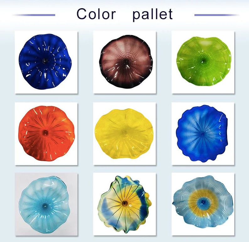 Modern Murano Glass Abstract Hanging Plates for Decoration