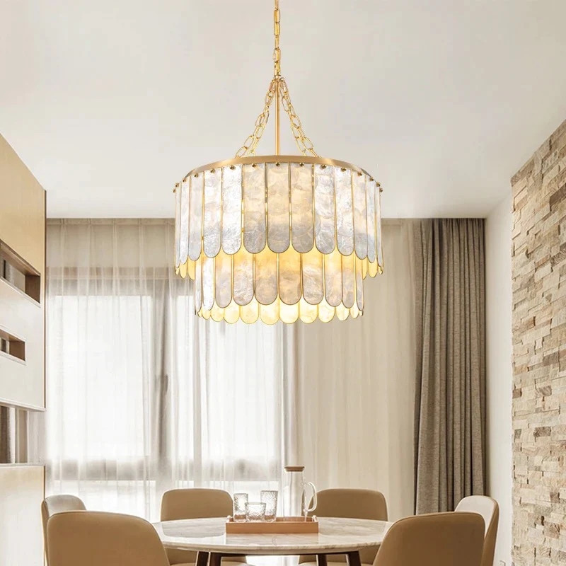Akari Capiz Shell Ceiling Light Fixture
