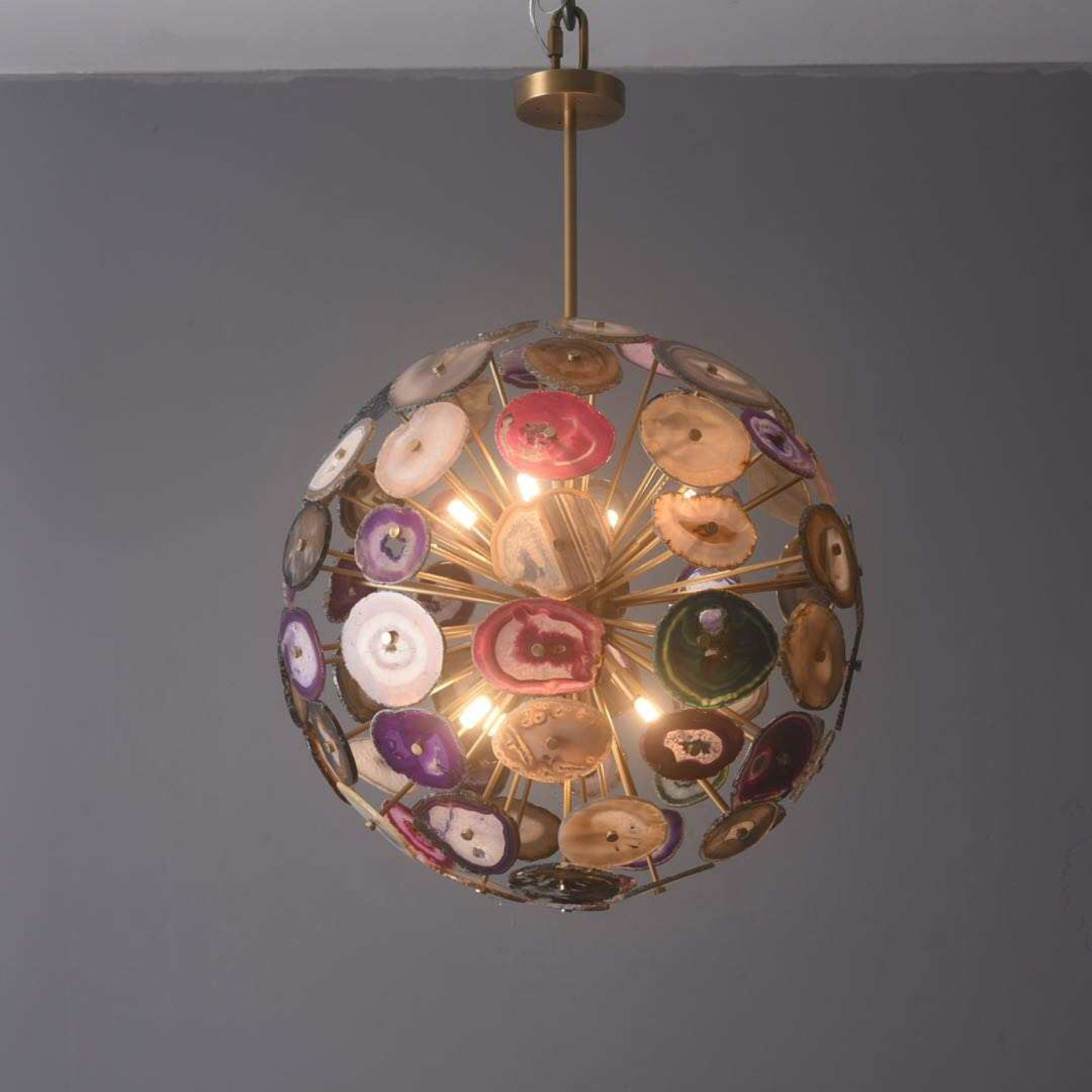 Natural Agate Chandelier Lighting