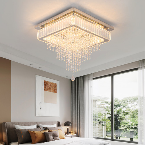 Square Crystal Ceiling Chandelier