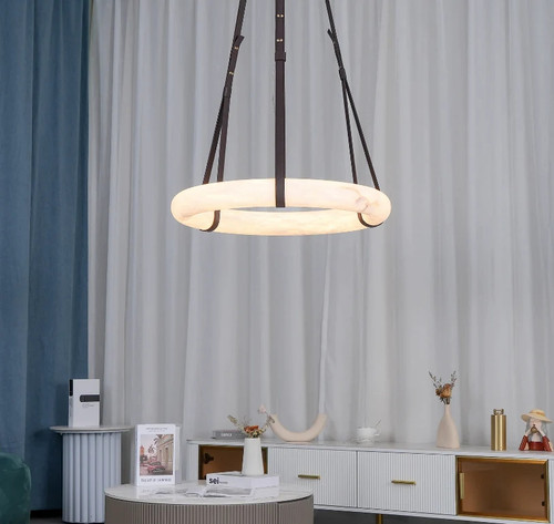 Alabaster Ring Pendant Light