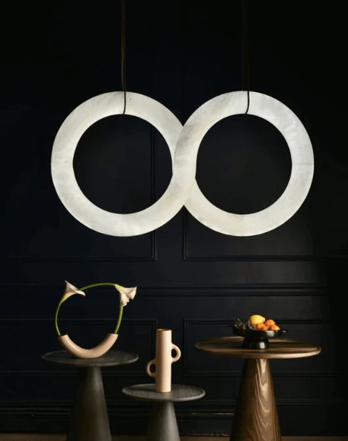 Alabaster Ring Pendant Light
