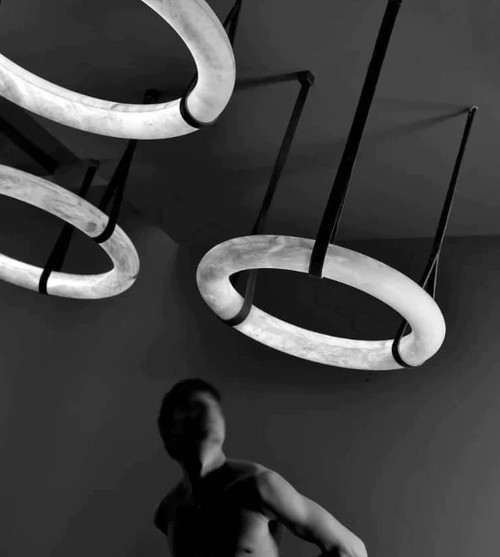 Alabaster Ring Pendant Light