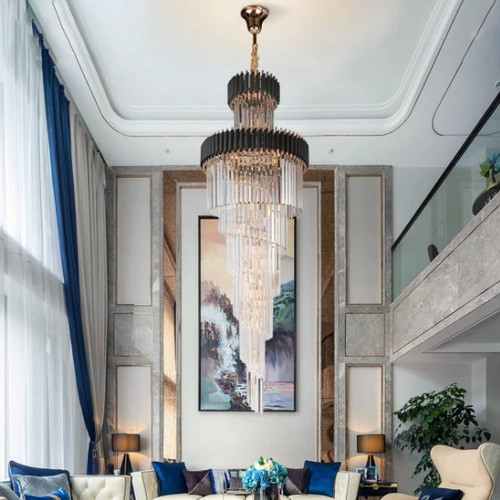 Crystal Black Designer LED Chandelier
