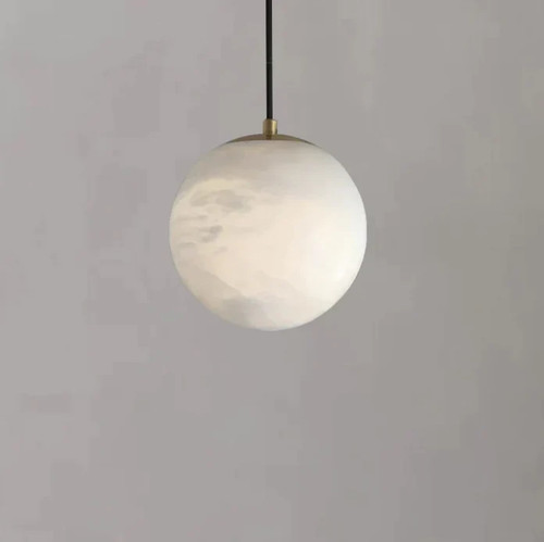 Alabaster Ball Pendant Light