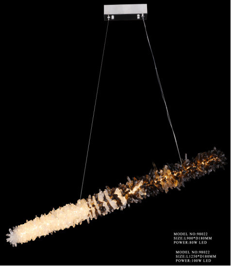 Quartz Crystal Linear Pendant Light