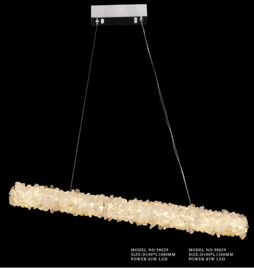 Quartz Crystal Linear Pendant Light