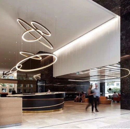Akari Contemporary Circular LED Chandelier Lighting