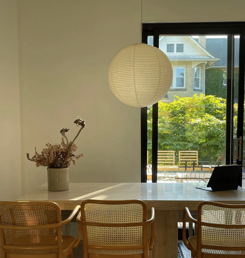 Rice Paper Round Pendant Lamp