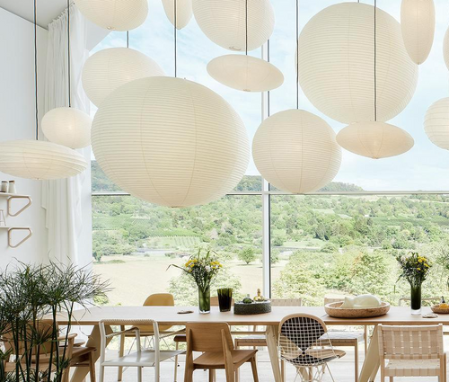 Rice Paper Round Pendant Lamp