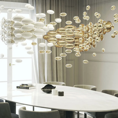 Modern Artistic Golden Dragon Egg Pendant Ceiling Light Fixture