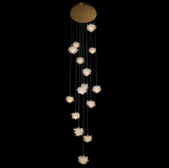 Quartz Crystal Linear Pendant Light