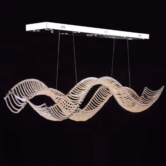 Akari Crystal Wave Chandelier