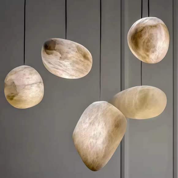 Alabaster Square Pendant Light