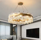 Round Ring Crystal Chandelier Luxury Modern Ceiling Fixtures Light For ...
