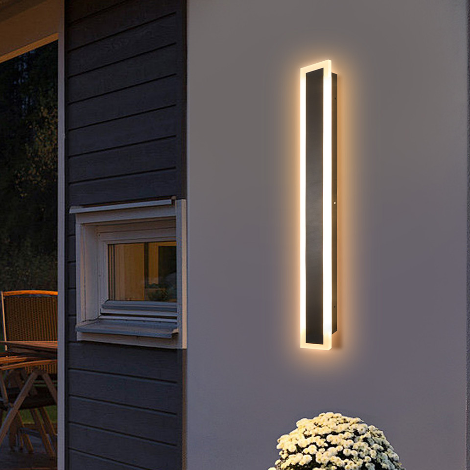 Modern Outdoor Wall Sconce LED Dimmable Outdoor Wall Lights IP65 ...