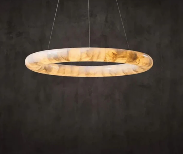 Alabaster Ring Chandelier