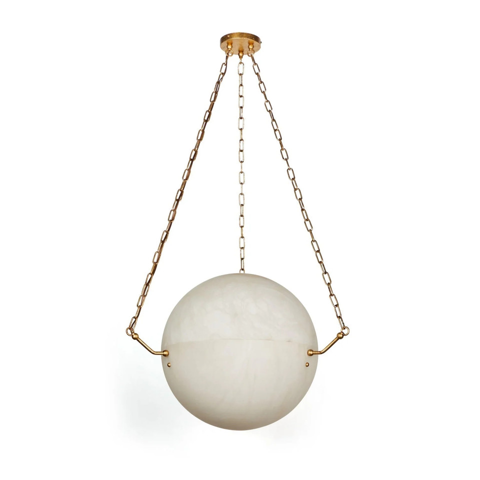 Alabaster Globe Ceiling Pendant Light